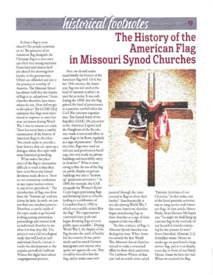 US Flag in Missouri Synod churches - Concordia Historical Institute