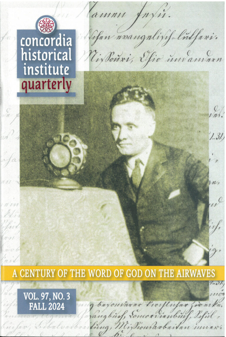 Fall 2024 CHI Quarterly - Concordia Historical Institute